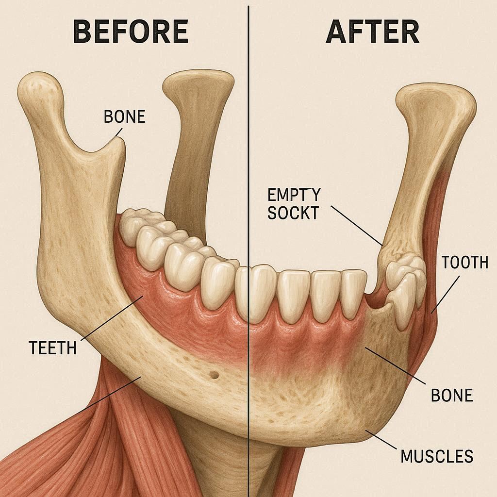 Does Tooth Extraction Affect Jawline?